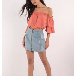 Tops | Tobi Rose Crop Top Super Cute Nwt | Poshmark